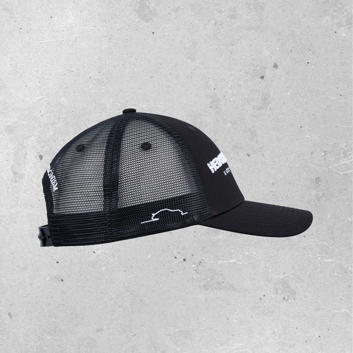 CASQUETTE HEDONIC - STORY OF [RE]CREATION - NOIRE MESH – HEROES SHOP