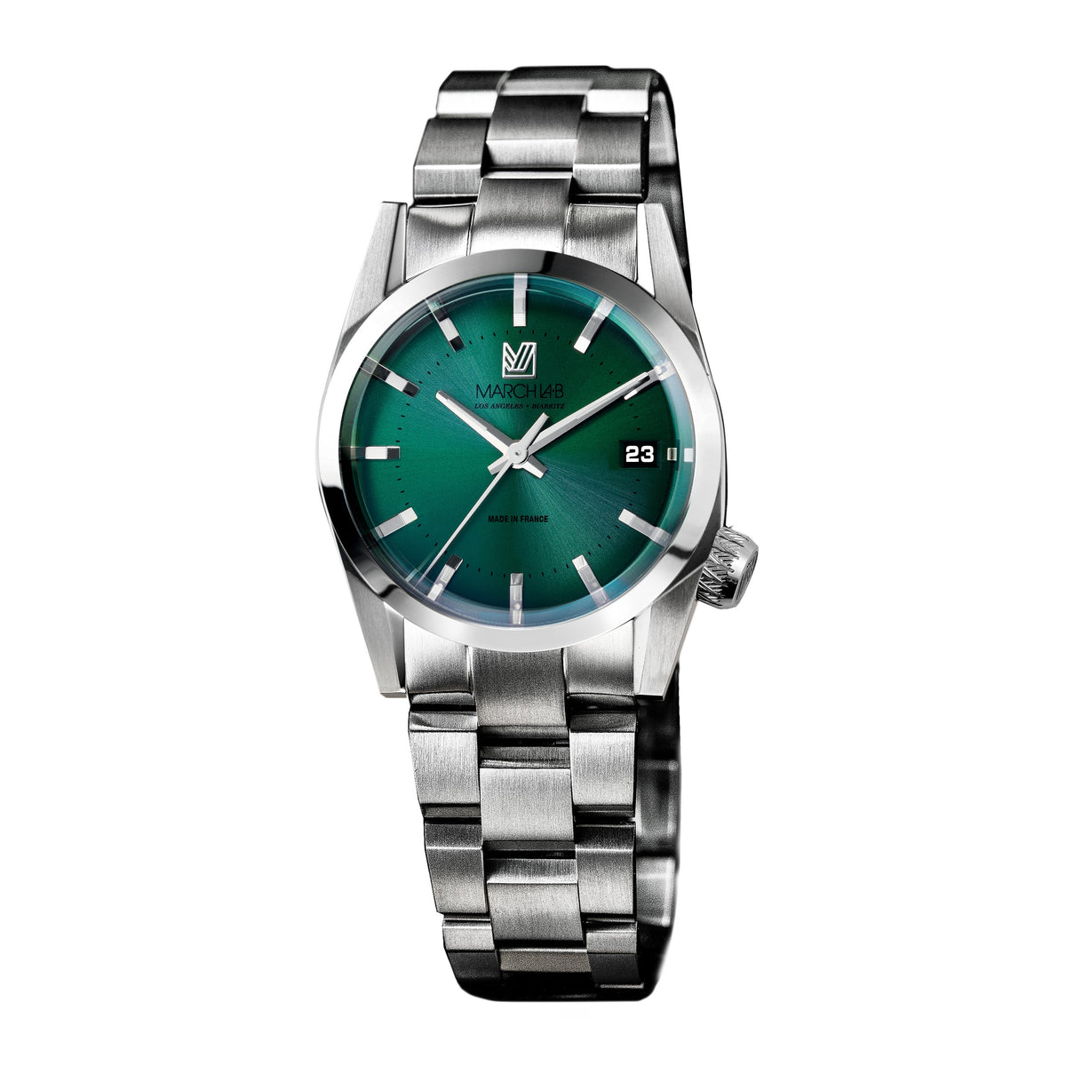 Montre MARCH LAB - AM69 ELECTRIQUE FOREST / BRACELET ACIER – HEROES SHOP